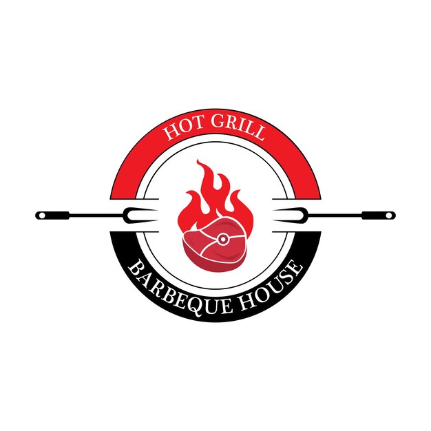 Flaming Grill Logo for Barbecue House | Jiffy Designs