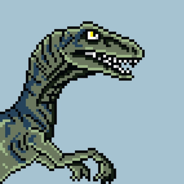 Fierce Pixel Velociraptor: A Retro Gaming Masterpiece | Jiffy Designs