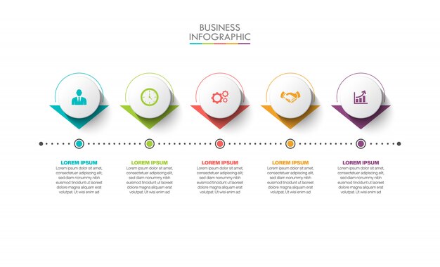 Vibrant Infographic Timeline with Colorful Circular Markers | Jiffy Designs
