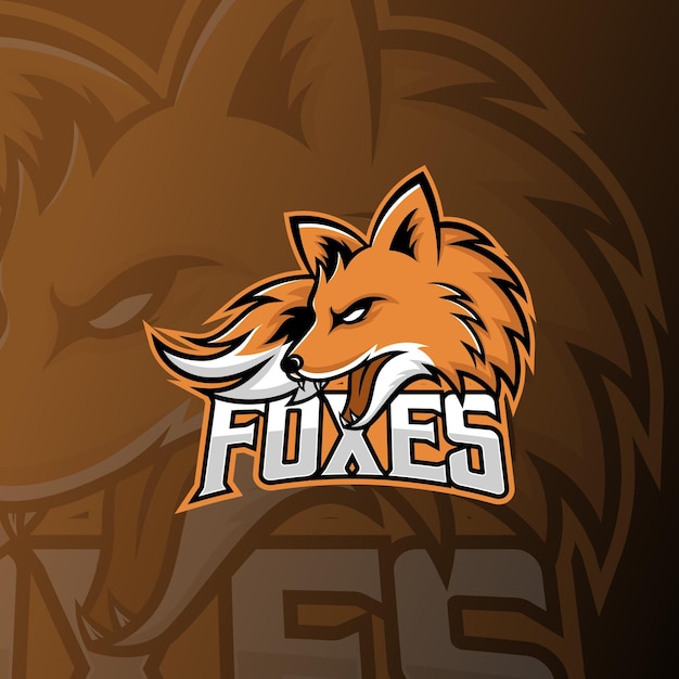 Fierce Orange Foxes Mascot Logo with Tribal Patterns | Jiffy Designs