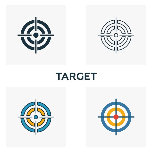 Versatile Target Icon Collection Showcasing Visual Diversity | Jiffy ...