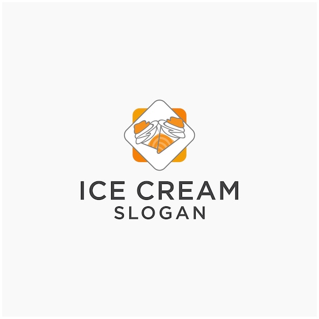 Delightful Icy Blossom: An Inviting Ice Cream Logo | Jiffy Designs