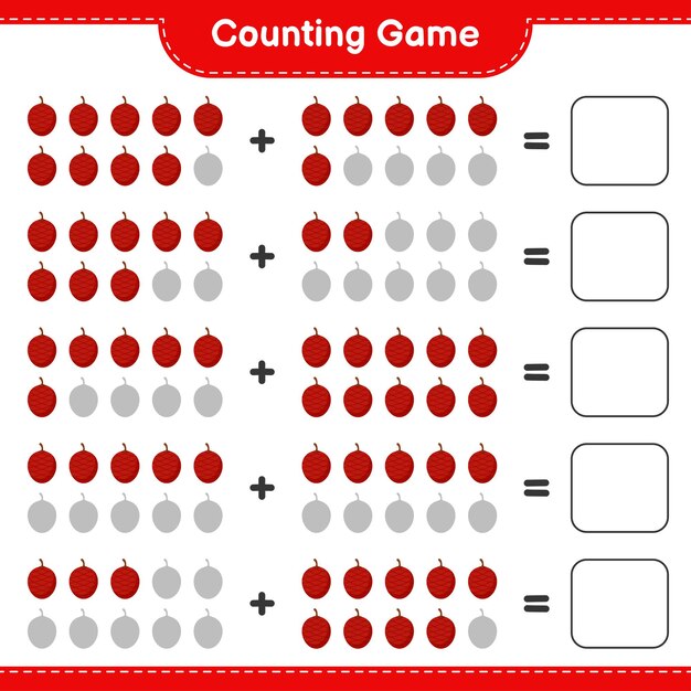 Counting Apples and Pears in Engaging Math Exercise | Jiffy Designs