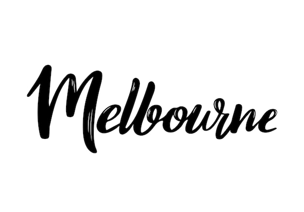 Elegant Cursive Lettering Showcasing the City of Melbourne | Jiffy Designs