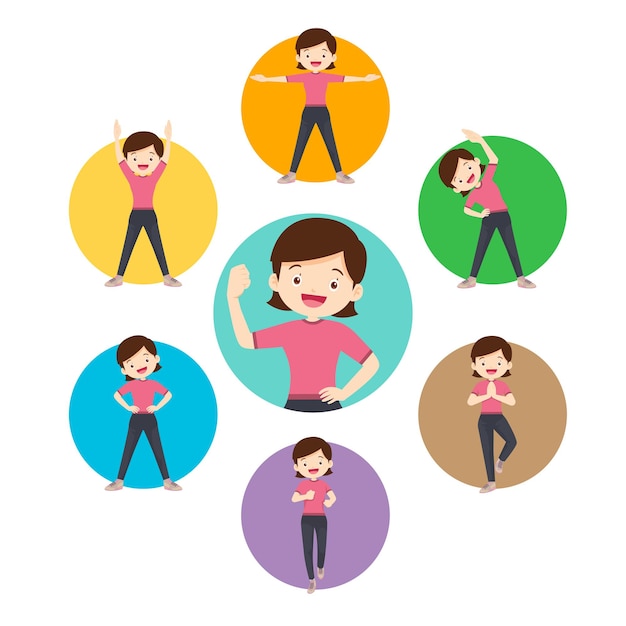 Vibrant Collection of Diverse Fitness Avatars for Versatile ...