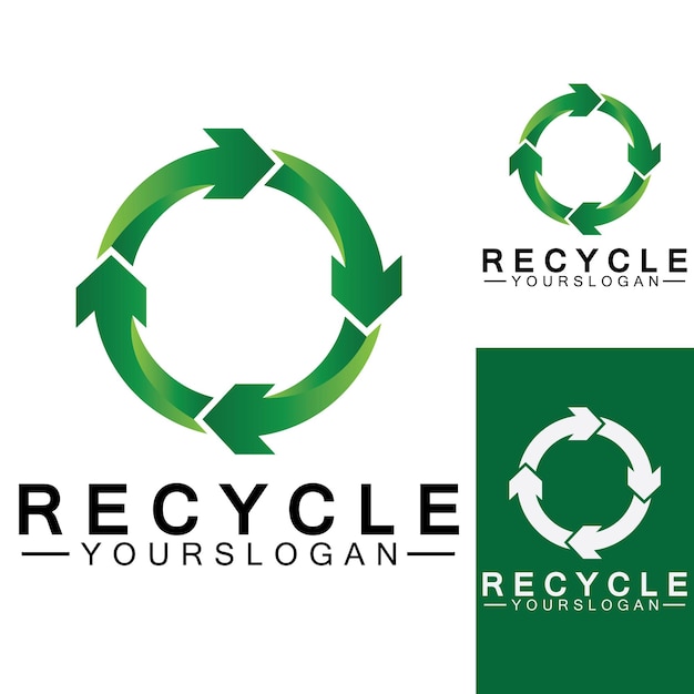 Vibrant Recycling Symbol Collection with Customizable Slogan | Jiffy ...