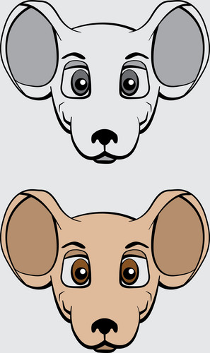 Cartoon Mouse Head Vector Illustration | Jiffy Designs
