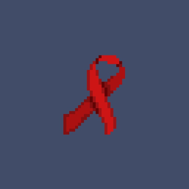 Vibrant Pixel Art Ribbon Symbolizing Awareness | Jiffy Designs