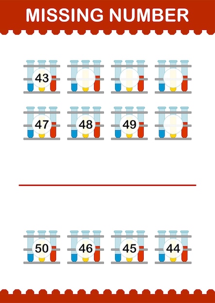 Vibrant Missing Number Puzzle with Laboratory Equipment | Jiffy Designs