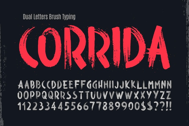 Bold Red Dual Brush Lettering with Textured Black Background | Jiffy ...