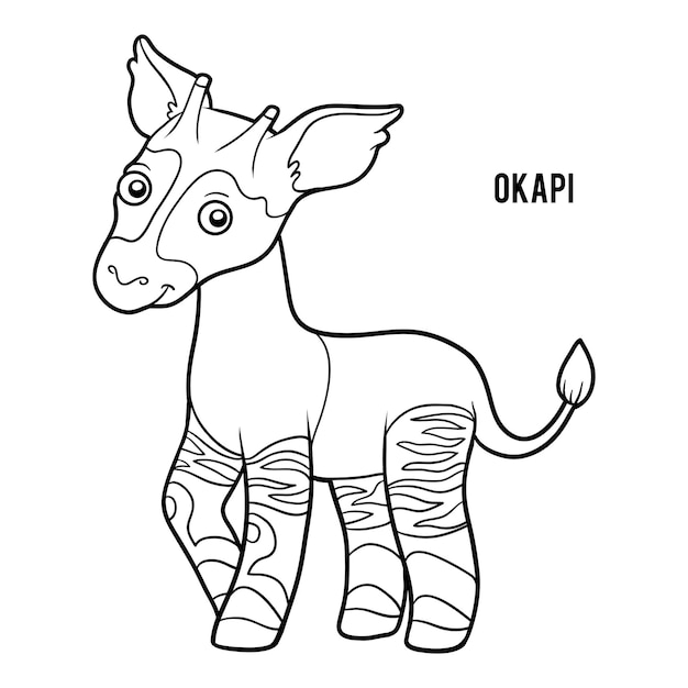 Adorable Okapi Creature with Distinctive Markings | Jiffy Designs