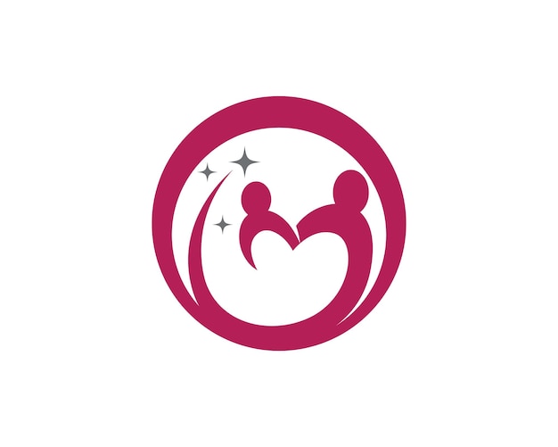Vibrant Circular Emblem with Embracing Figures | Jiffy Designs