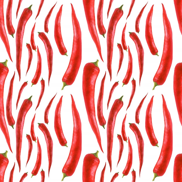 Vibrant Red Chili Pepper Pattern | Jiffy Designs
