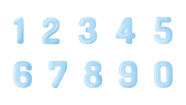 Soft Blue Numerical Symbols in Minimalist Aesthetic | Jiffy Designs