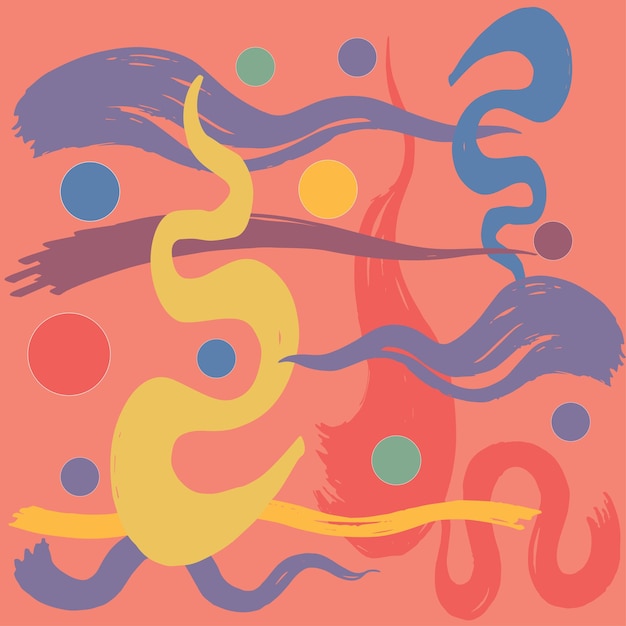 Vibrant Abstract Shapes and Swirls in Playful Palette | Jiffy Designs