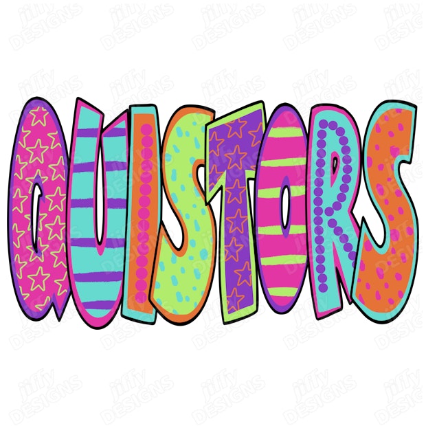 'Clusters' Vibrant Patterned Letters in Psychedelic Colors and Textures ...