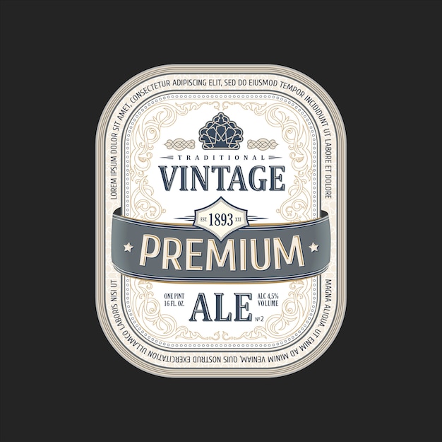 Vintage Premium Ale: Timeless Flavor in a Classic Label | Jiffy Designs