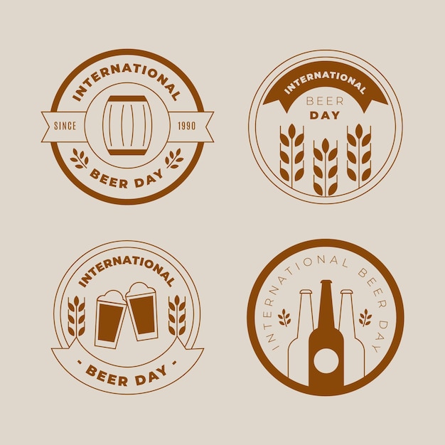 Vibrant Collection of International Beer Day Emblems and Symbols ...