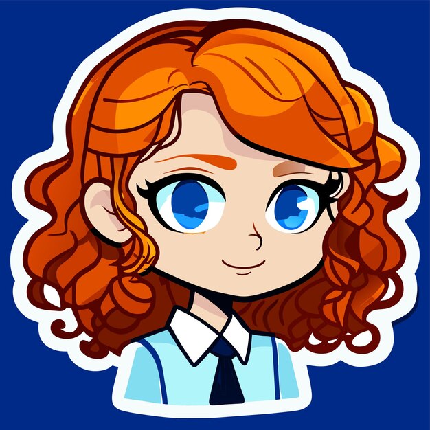 Charming Redheaded Girl in Anime Style | Jiffy Designs