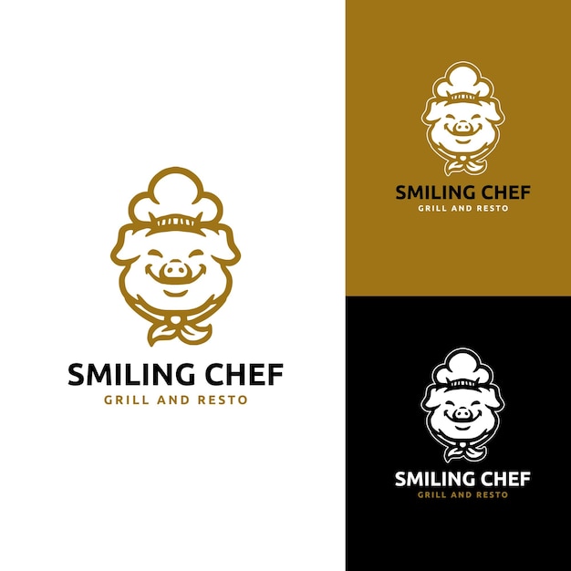 Charming Culinary Mascot: The Smiling Chef Logo | Jiffy Designs