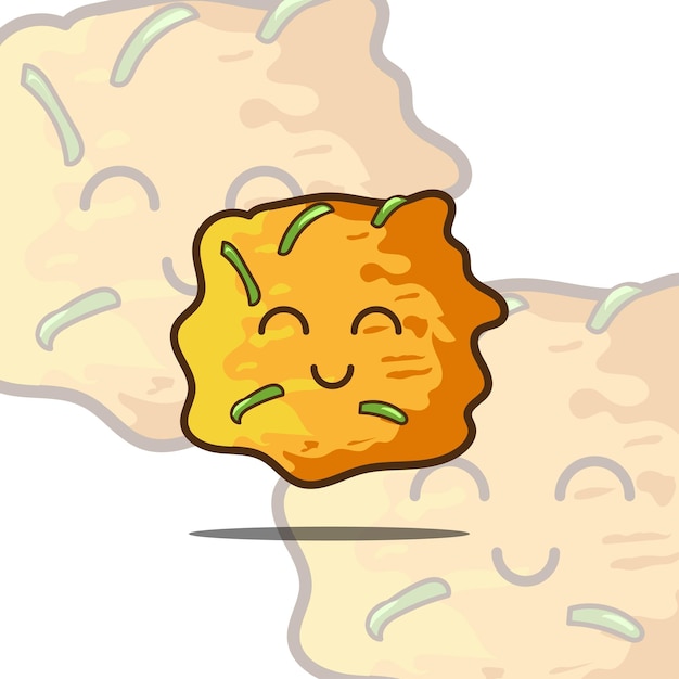 Cheerful Cartoon Nugget Soaring Through Fluffy Clouds | Jiffy Designs