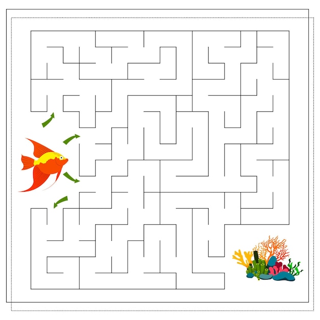 Vibrant Marine Life Maze Puzzle Adventure | Jiffy Designs