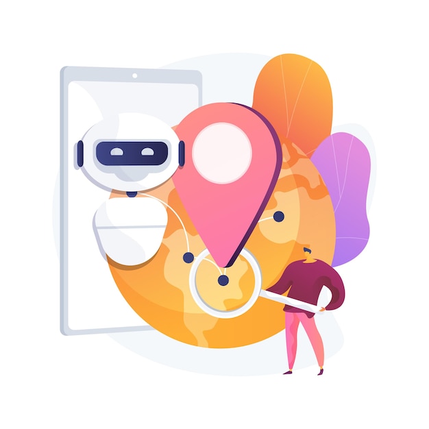 Colorful Navigation Concept with Chatbot and Map Pin | Jiffy Designs