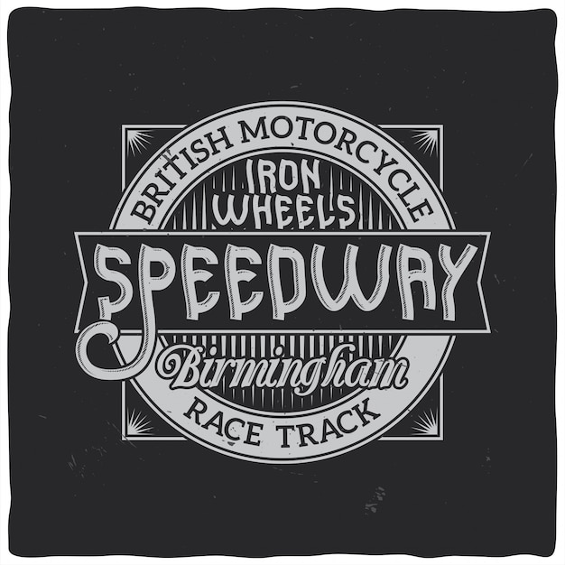 Vintage British Motorcycle Speedway Race Track Badge | Jiffy Designs