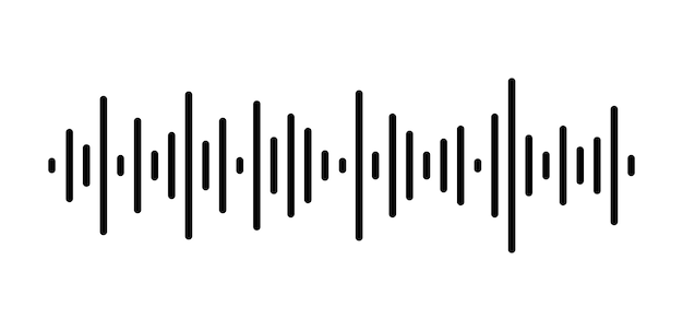 Rhythmic Black and White Waveform Illustration | Jiffy Designs