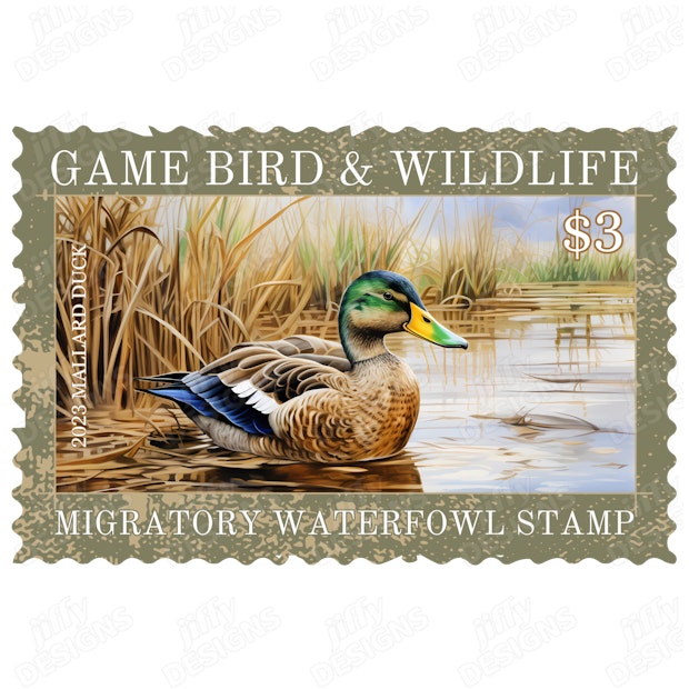 'Game Bird & Wildlife' Migratory Waterfowl Stamp Featuring Detailed ...