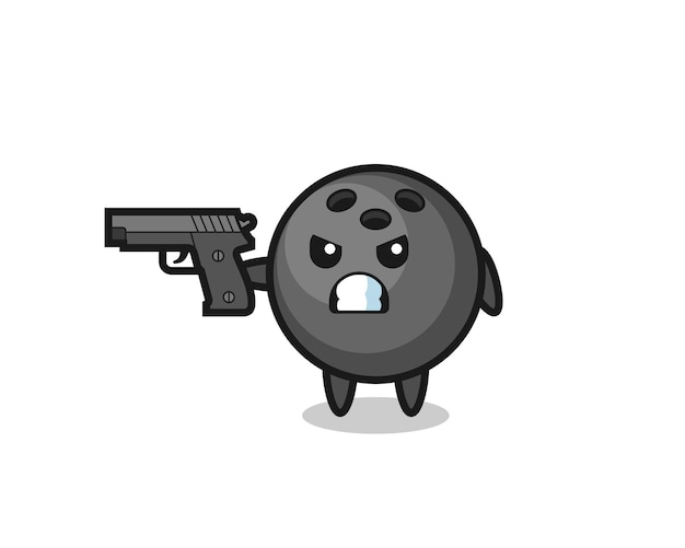 Playful Film Reel Character with Toy Gun | Jiffy Designs