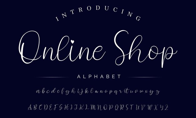 Elegant Cursive Alphabet for Online Retail Branding | Jiffy Designs