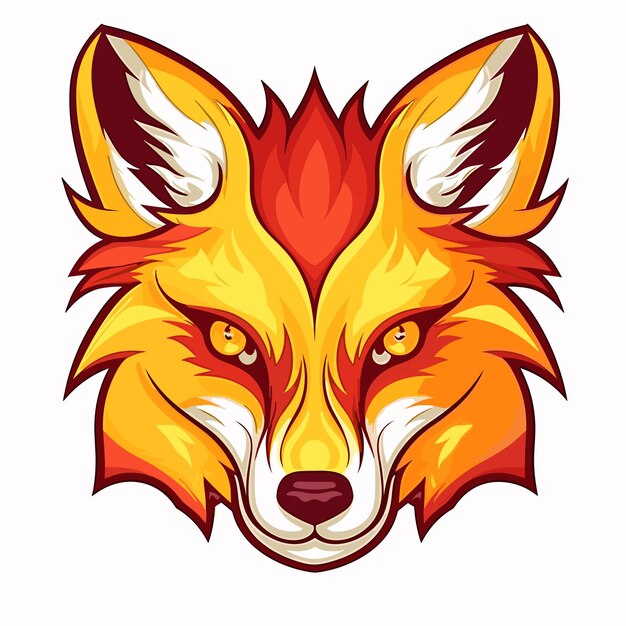 Vibrant and Fierce Fox Face Illustration | Jiffy Designs