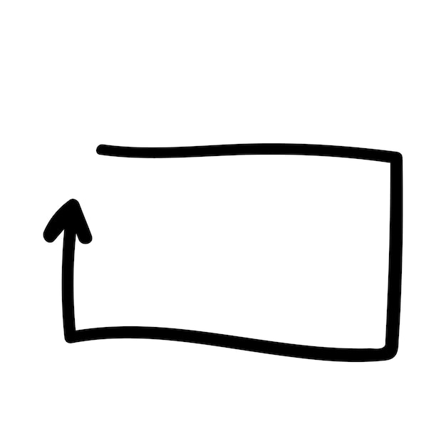 Simple Black Arrow Pointing to Rectangular Frame | Jiffy Designs