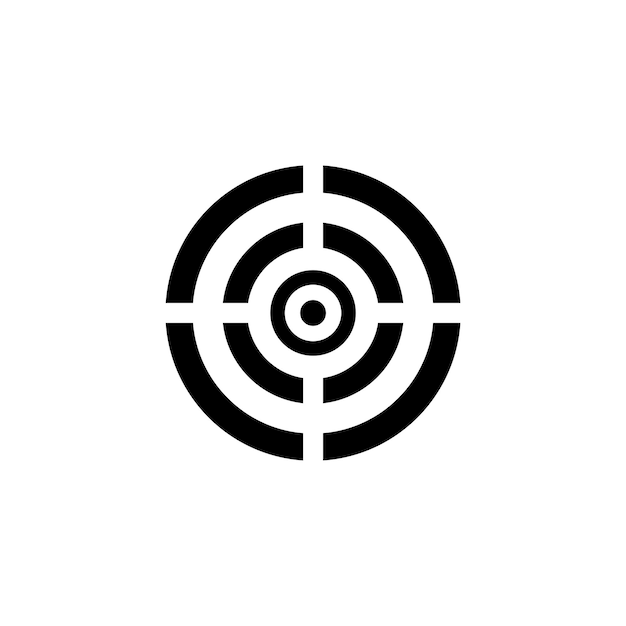 Striking Bullseye Target Icon in Minimalist Design | Jiffy Designs