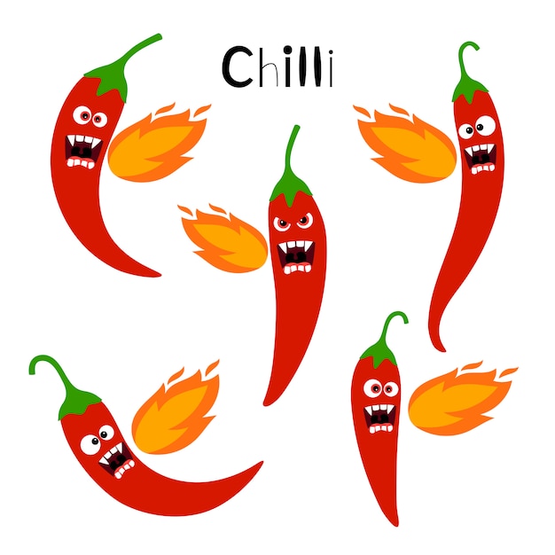 Lively Collection of Playful Chili Pepper Illustrations | Jiffy Designs