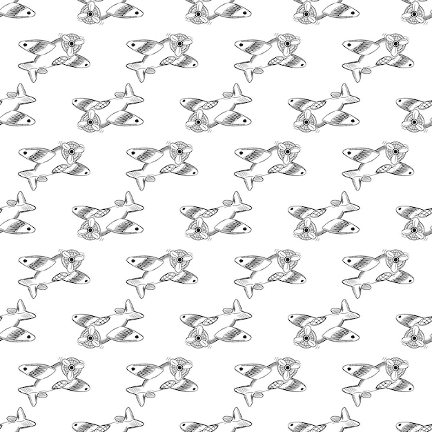 Playful Monochrome Rabbit Pattern: Whimsical Hopping Bunnies | Jiffy ...