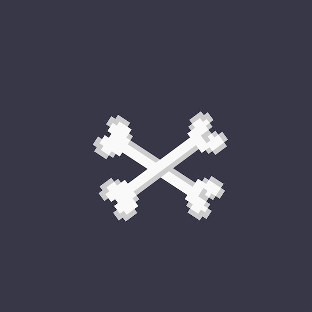 Minimalist Crossed Pixel Weights Graphic Design | Jiffy Designs