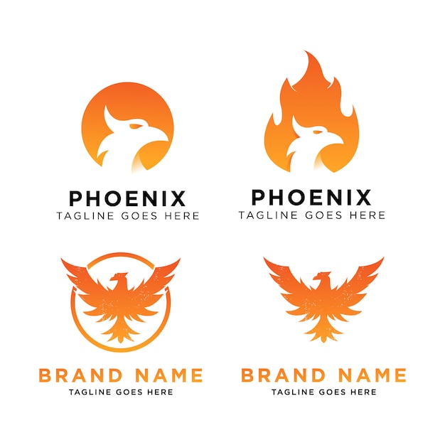 Majestic Phoenix Symbols: Fiery Avian Emblems for Branding | Jiffy Designs