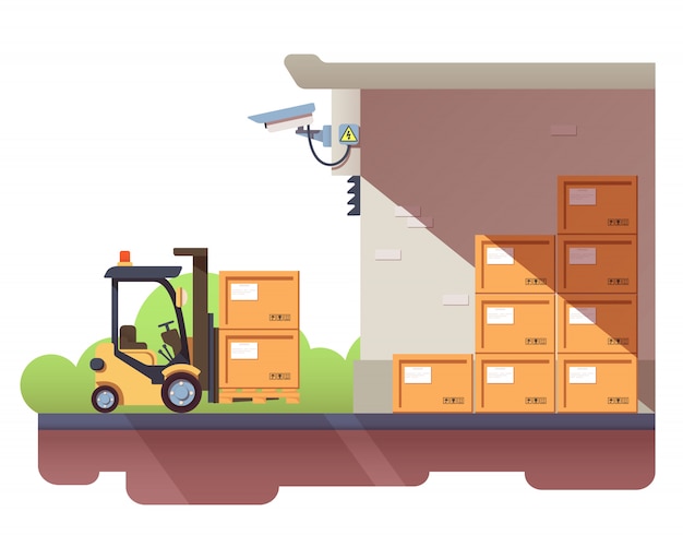 Warehouse Logistics: Forklift Transporting Cargo Boxes | Jiffy Designs