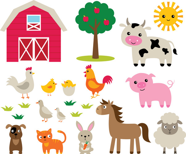 Farm Animals Vector Set | Jiffy Designs