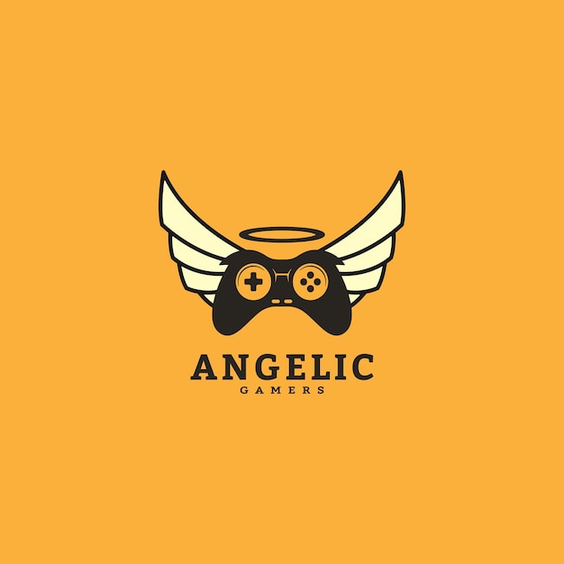 Soaring Gamer Wings: Angelic Gaming Logo | Jiffy Designs