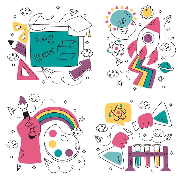 Vibrant Doodles Celebrating Education and Creativity | Jiffy Designs