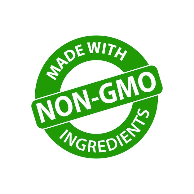 Green Non-GMO Ingredients Label with Circular Design | Jiffy Designs