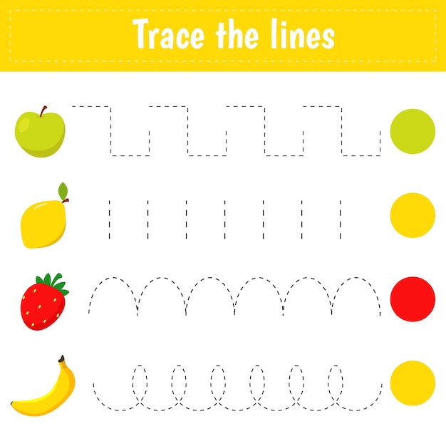 Tracing Vibrant Fruit Shapes: A Fun Learning Activity | Jiffy Designs