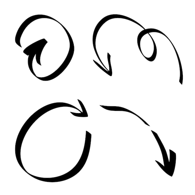 Elegant Flowing Arrows in Minimalist Black and White | Jiffy Designs