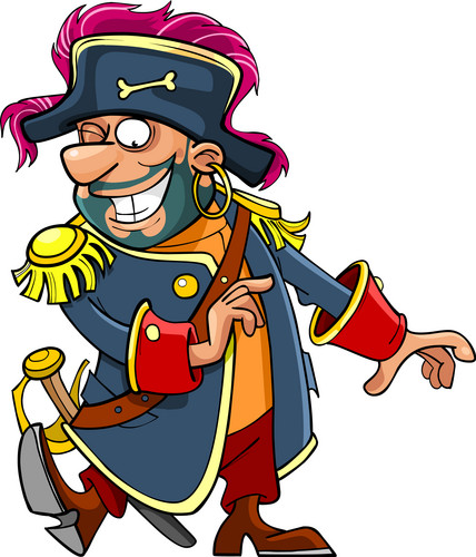 Cartoon Funny Pirate Dancing | Jiffy Designs