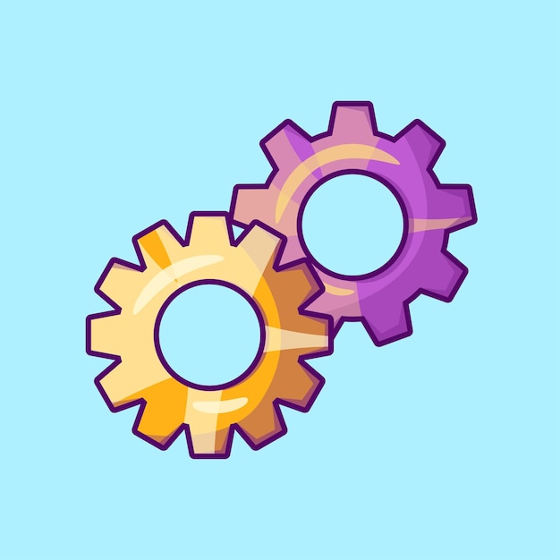 Vibrant Interlocking Gears in Playful Hues | Jiffy Designs