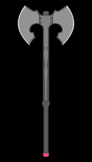 Striking Monochrome Battle Axe Silhouette | Jiffy Designs