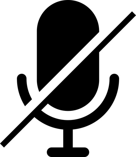 Simple Microphone Mute Icon. Editable Vector. | Jiffy Designs